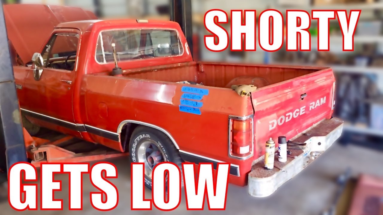 Lowering our 1988 Dodge D100 - YouTube