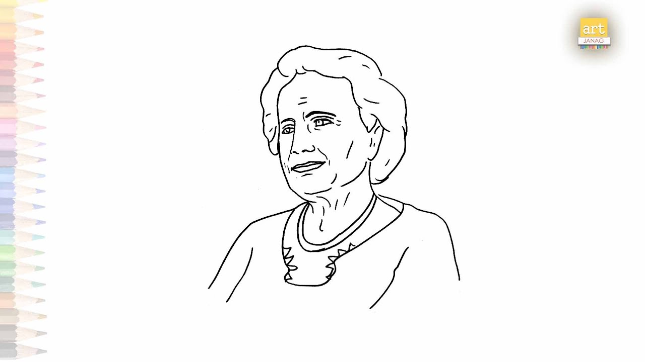 Helen Keller portrait Drawings | Face easy sketches | How to draw Helen ...