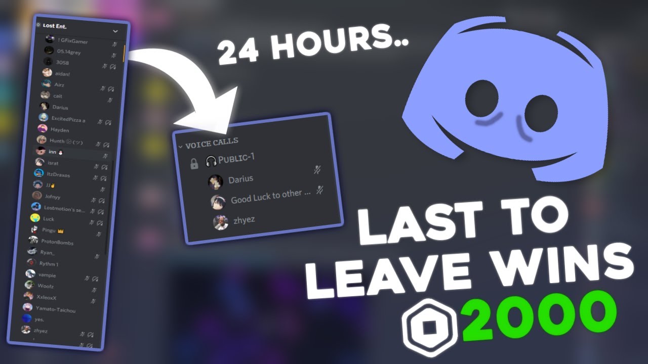Last to Leave Discord VC Wins 2000$ *24 Hours* - YouTube