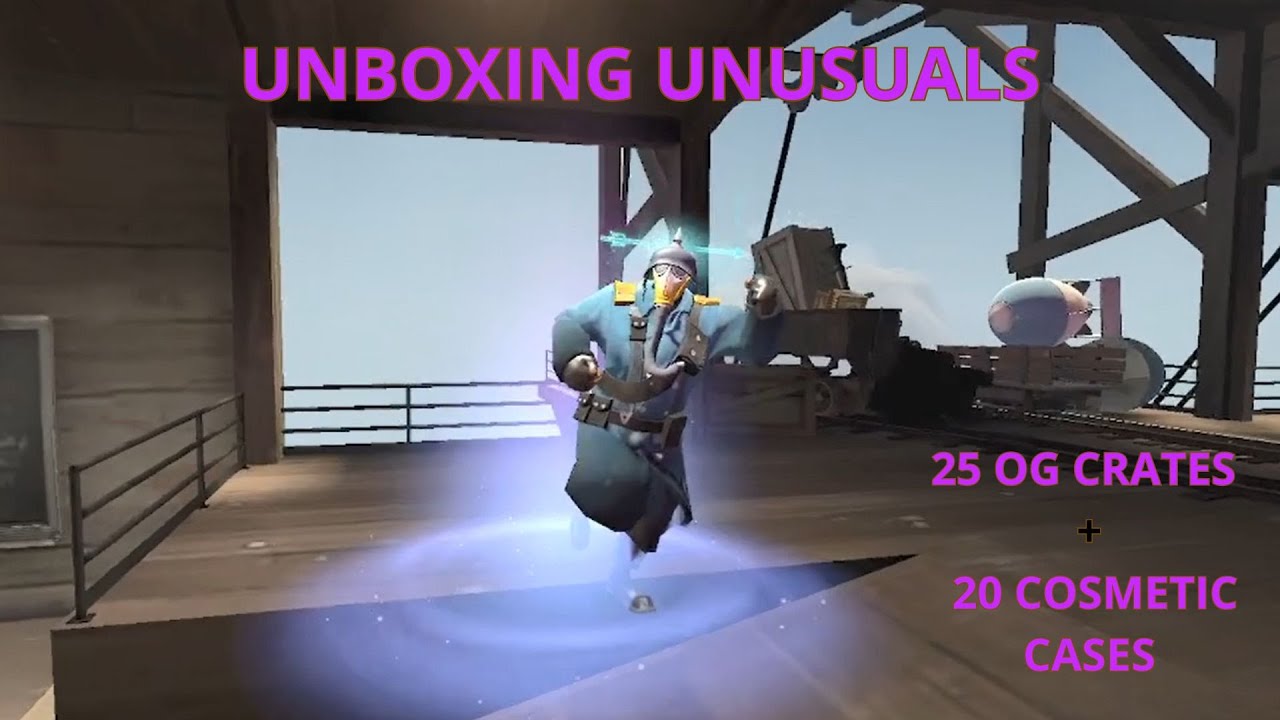 [TF2] Opening 25 OG CRATES + 20 cosmetic cases (UNUSUAL DROP) - YouTube
