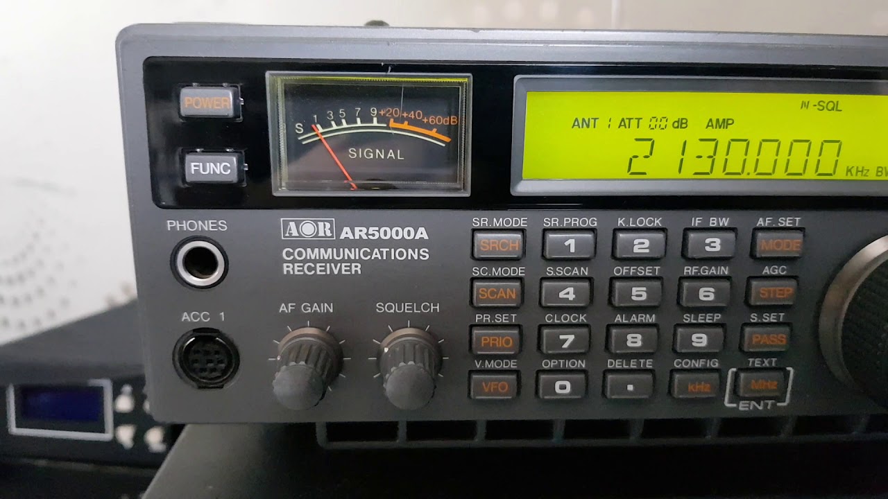 AOR AR5000A Прием желдор 2130 kHz - YouTube