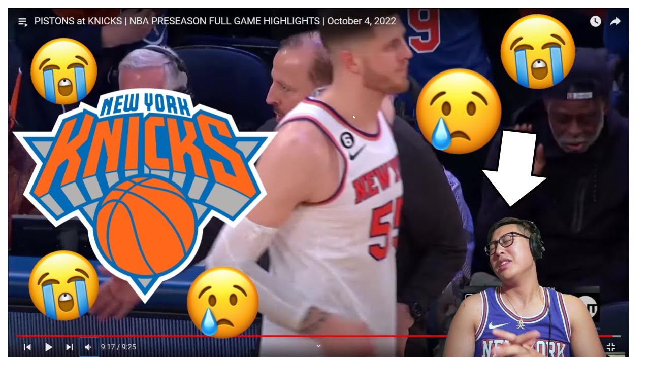 DEPRESSED KNICKS FAN CRIES ABOUT KNICKS DEBUT | KNICKS VS PISTONS ...