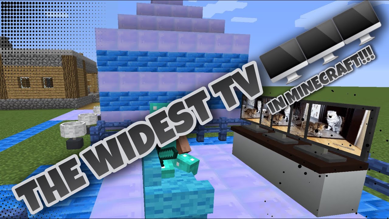 the widest tv in minecraft!!! - YouTube