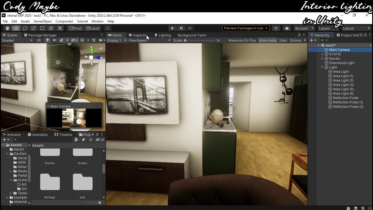 การจัดแสง แบบ Interior Lighting ใน unity [CODYMAYBE] - YouTube