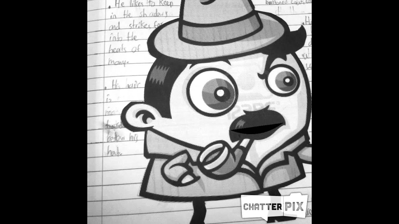 An example of using the Chatterpix App to create a character description. - YouTube