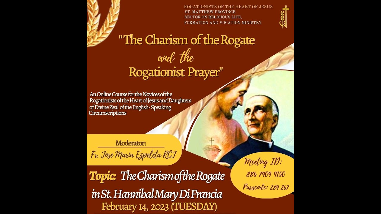 2023 Online Course on the Charism of the Rogate #2 - YouTube