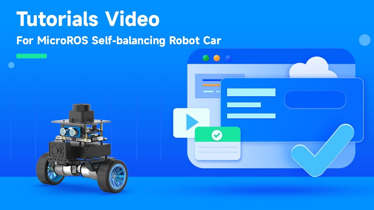MicroROS Self-balancing Robot Car--QR code motion control - YouTube