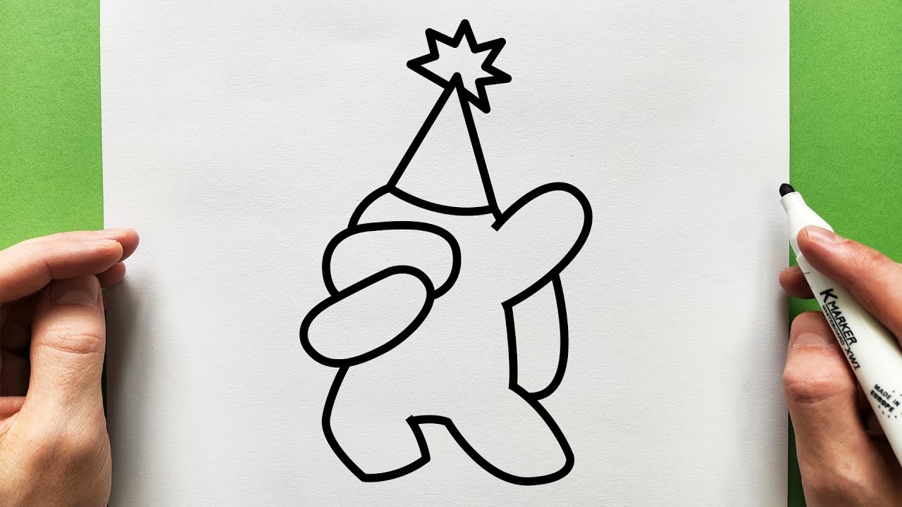 How to Draw Among Us Dabbing #drawing - YouTube