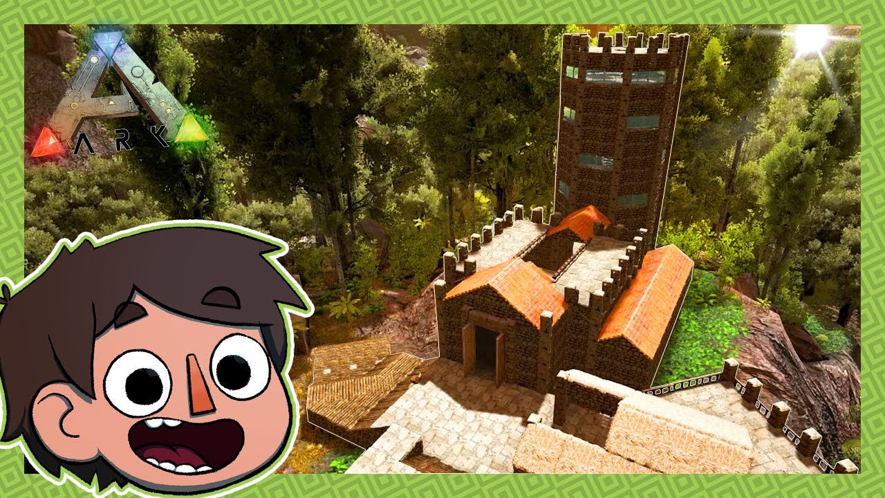 ARK: BUILDING THE MEGA CASTLE!!! Admin Base Build Part #2 - YouTube