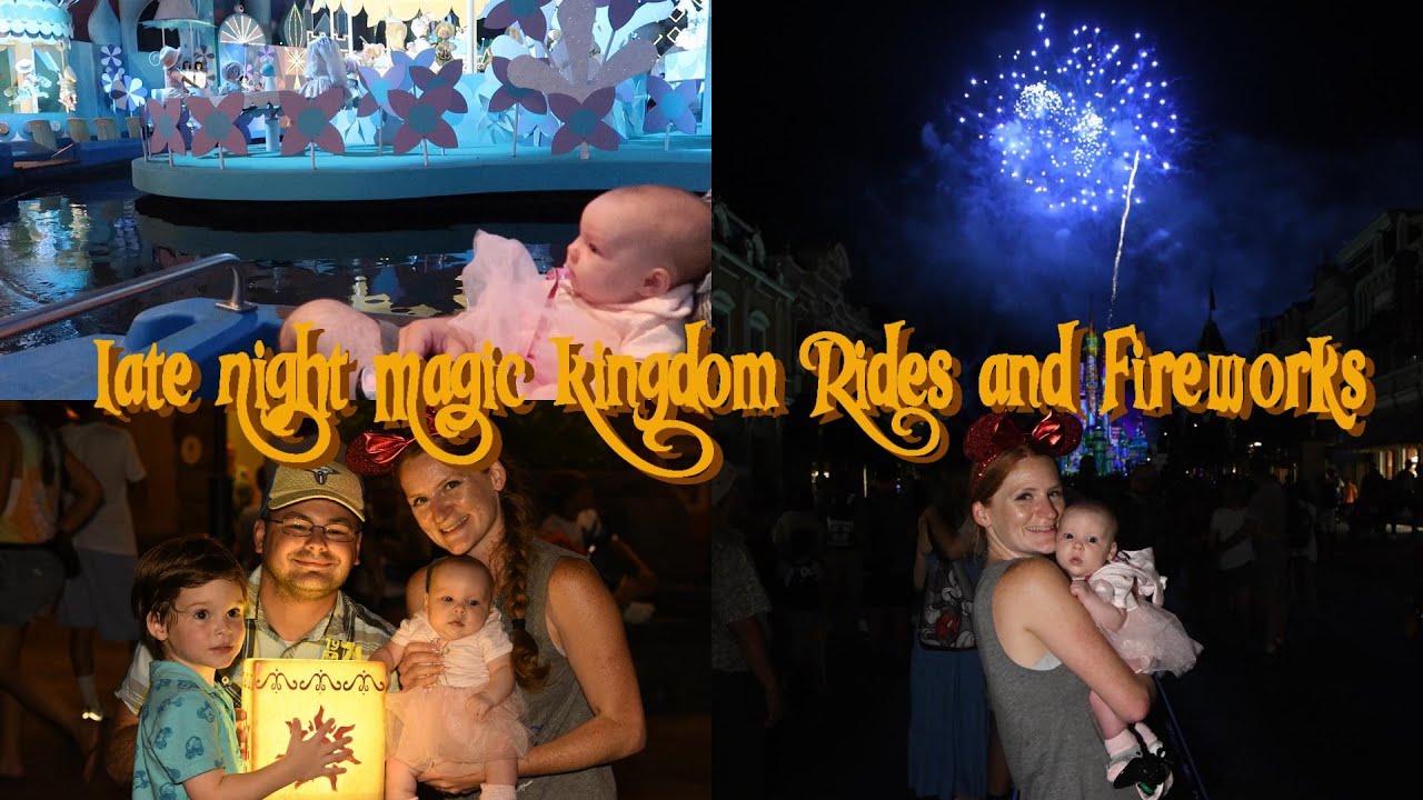 Disney World Magic Kingdom Late Night Rides and Enchantment Fireworks ...