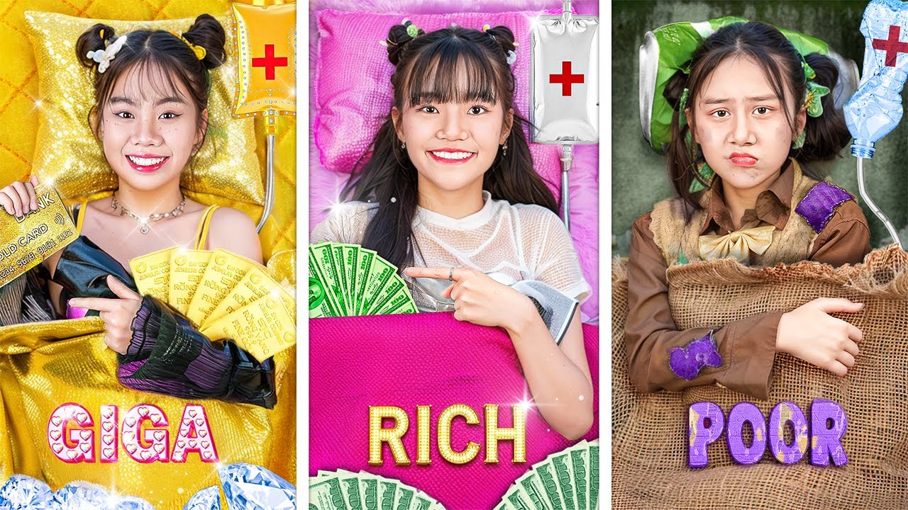 ¡Pobre Vs Rico Vs Giga Rico Chicas En El Hospital! ¿Quién Recibe La ...