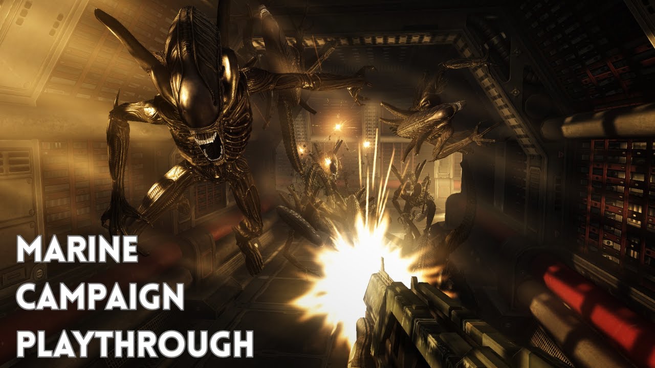 Aliens vs. Predator Marine Campaign Mission 2 (2010) (PC) No Commentary ...