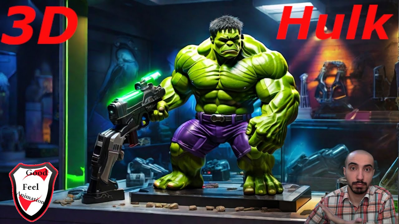 See 3d model of the hulk on the table with full of details - YouTube