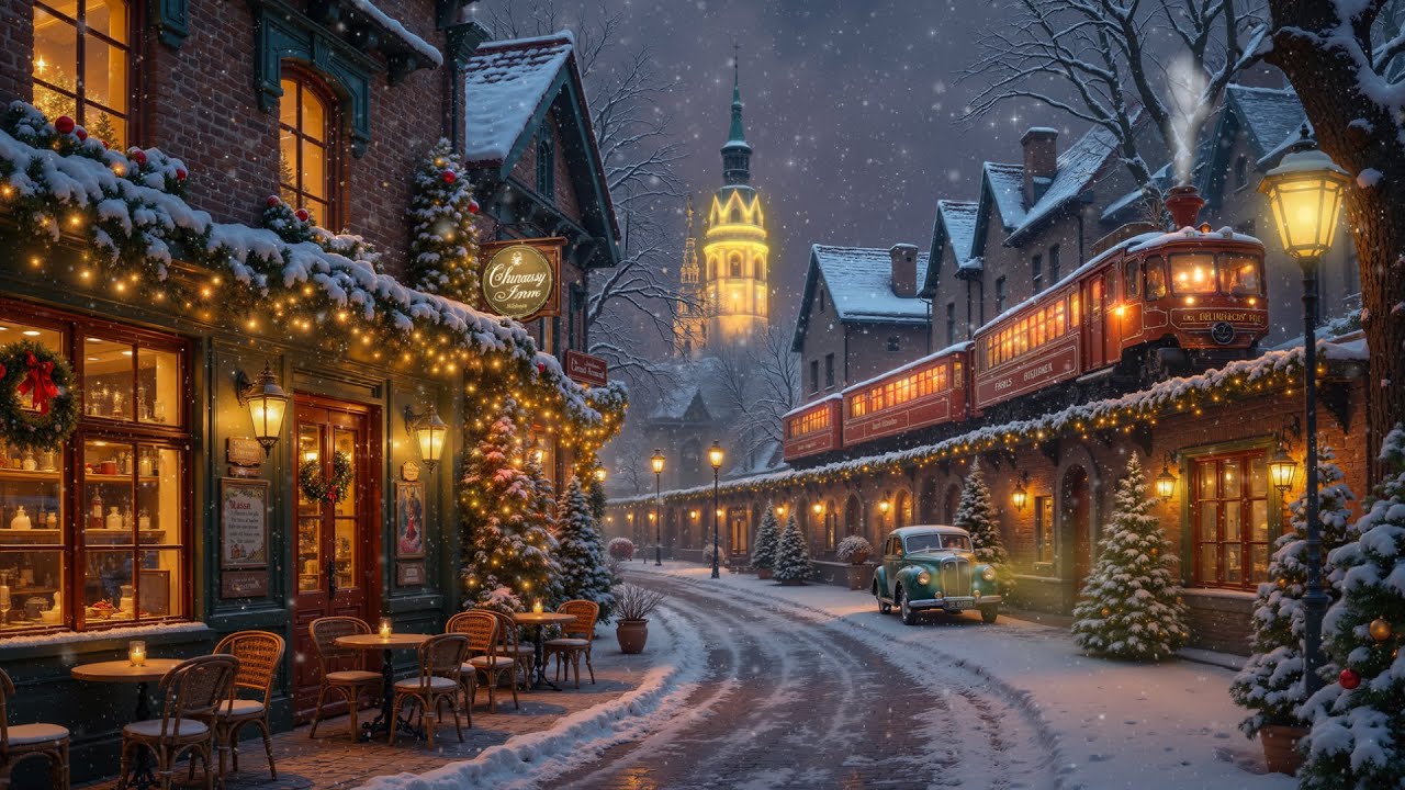 Relaxing Instrumental Christmas Jazz Music 2026 - Cozy Winter Village ...
