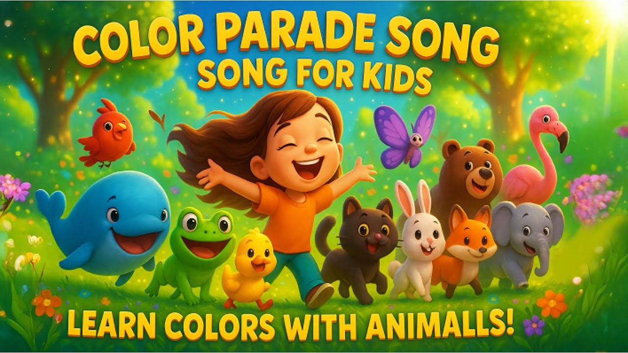 Learn Colors with Animals ! Color Parade Song for Kids Fun Educational ...