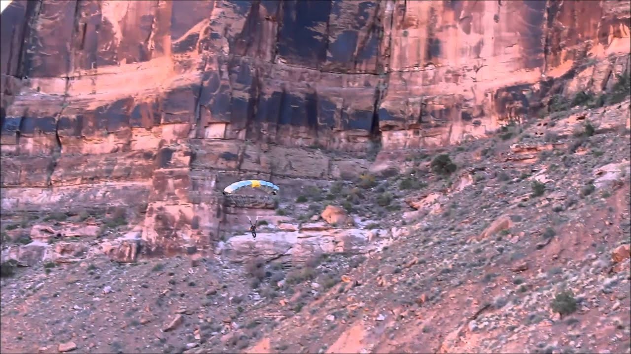 Base jumping Tombstone- Moab Utah - YouTube