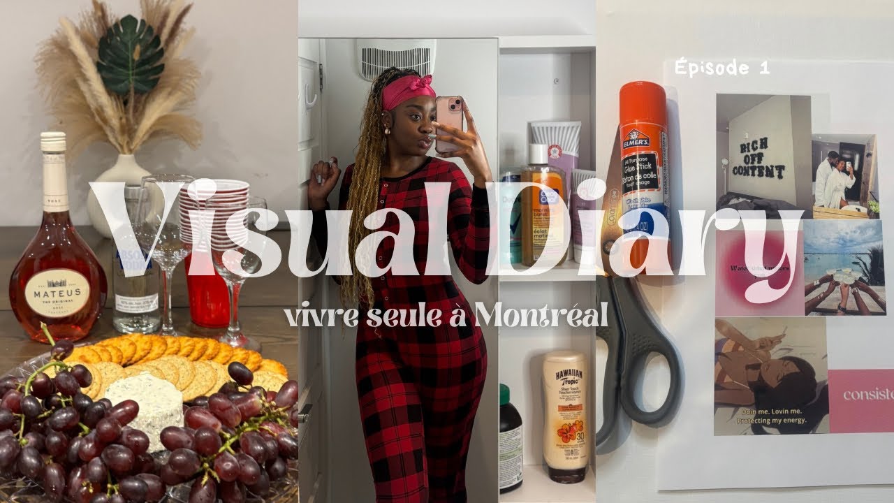 VISUAL DIARY: vivre seule à Montréal, soirée entre amis, vision board ...