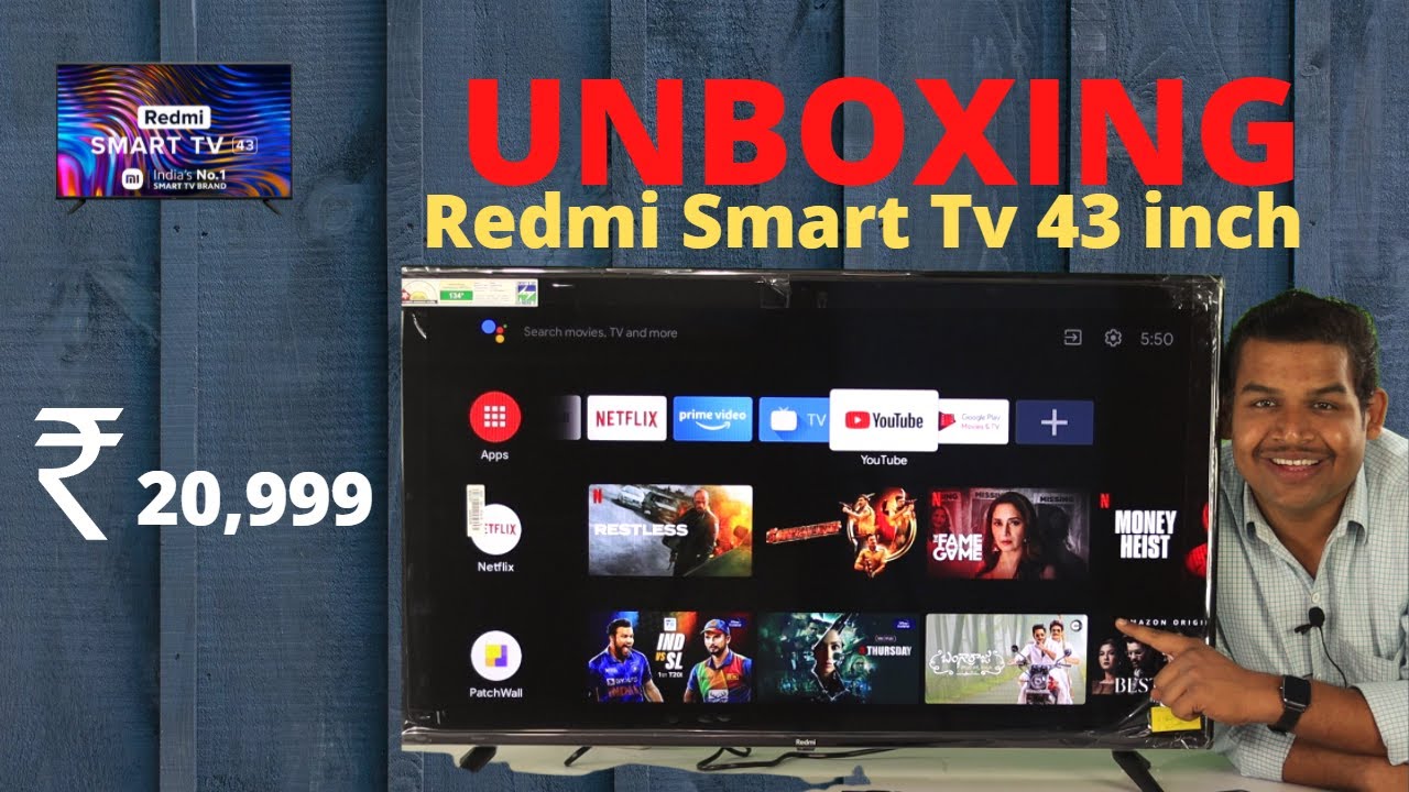Redmi Smart Tv 43 inch Unboxing and First Impression | 43 inch FullHD ...