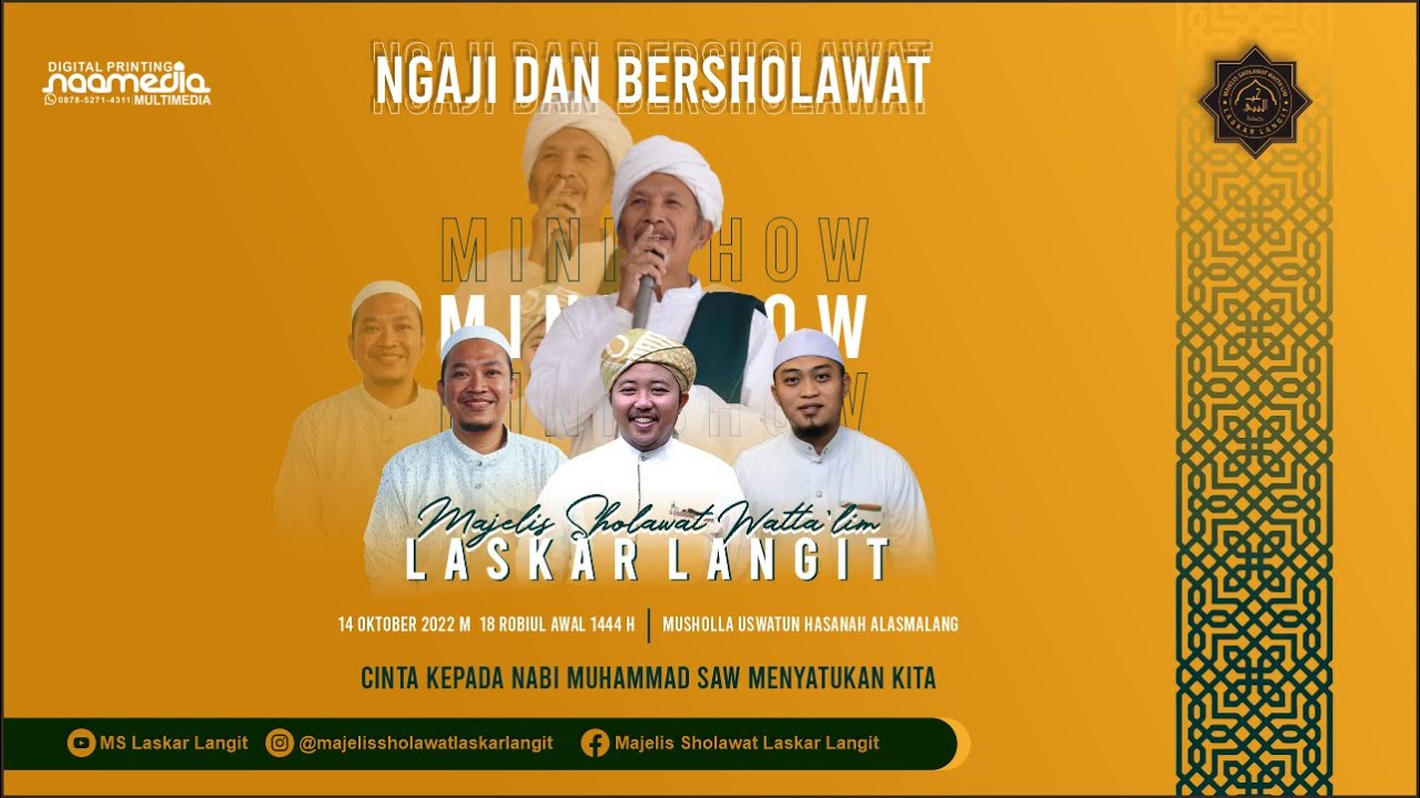 LIVE : MINI SHOW MAJELIS SHOLAWAT LASKAR LANGIT | ALASMALANG WONGSOREJO ...