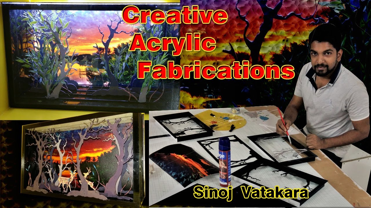 Acrylic art with back light effects - YouTube
