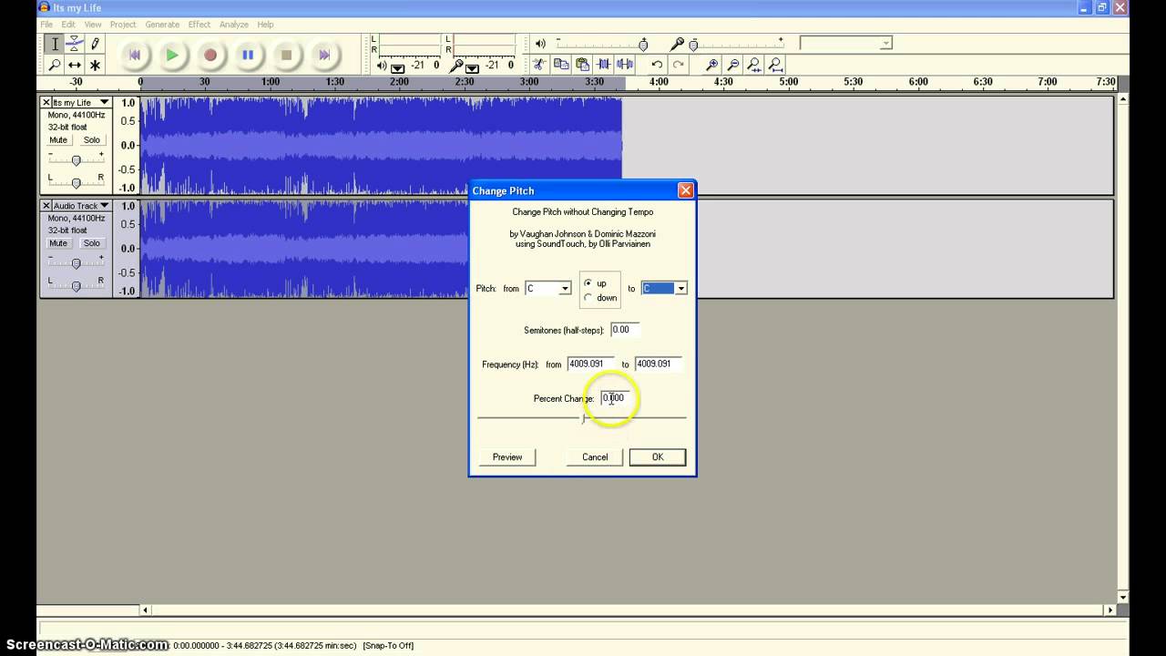 How to make a soundtrack and change song piches in audacity - YouTube