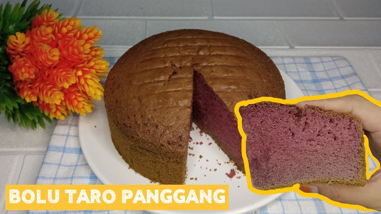 BOLU TARO 4 TELUR || BOLU TALAS || Resep simpel cocok untuk pemula ...