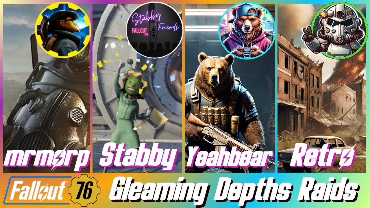Fallout 76 Quad Stream! Stabby, Bear, Morp and Grandpa running the new ...