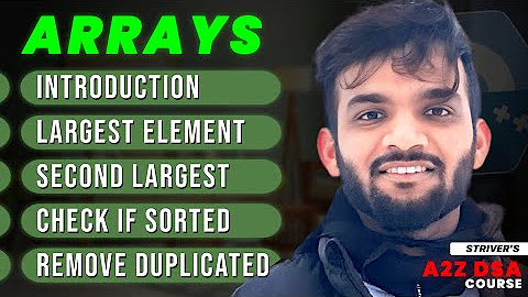 Arrays Playlist | Basics to Advanced | C++/Java/Python | DSA ...