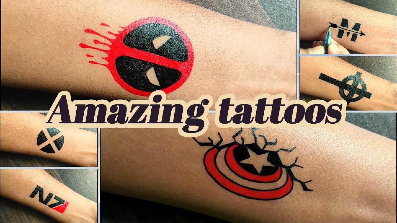 Wow 😱 9 Amazing tattoo ideas using very easy trick ....#tattoo # ...