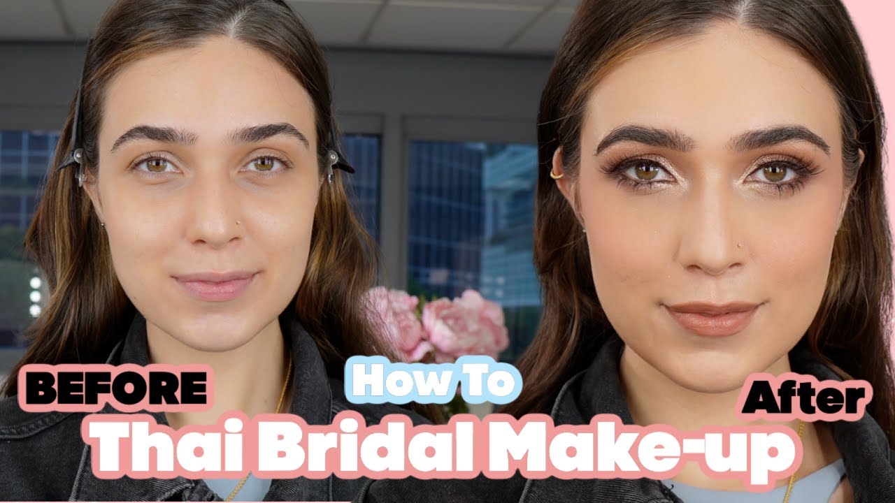 Thai Style Bridal Make-up Tutorial as a Make-up Artist - YouTube