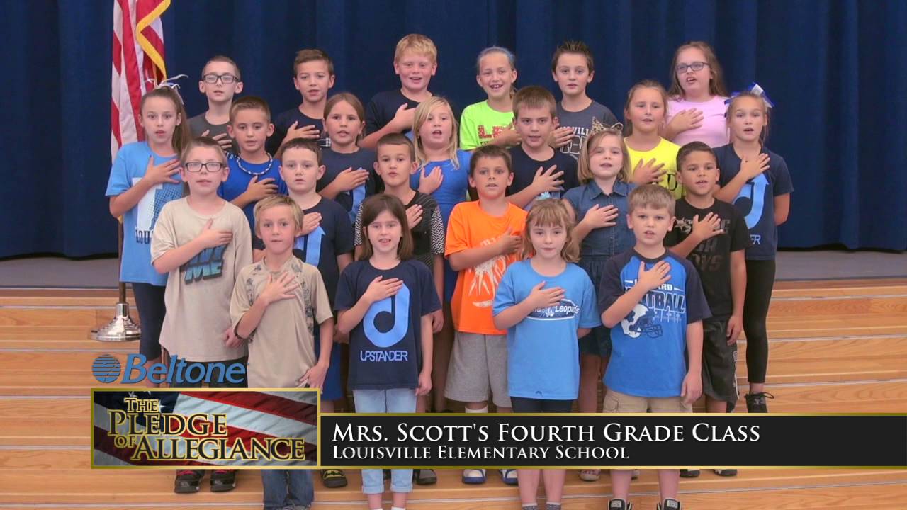 Pledge Mrs Scott 4th Grade Louisville Elementary - YouTube