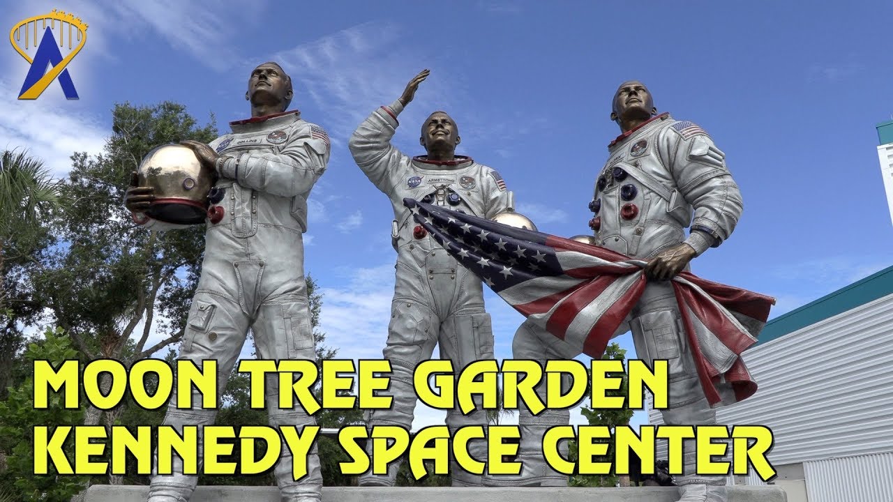 Moon Tree Garden and Apollo 11 Astronauts Sculpture at Kennedy Space ...