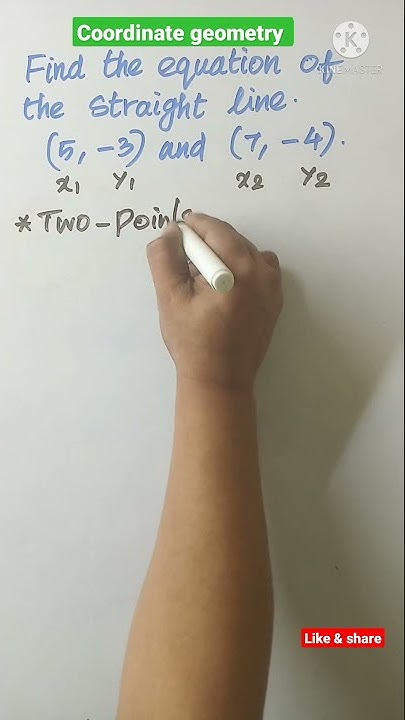 Equation of a straight line / two-point form / #shorts - YouTube