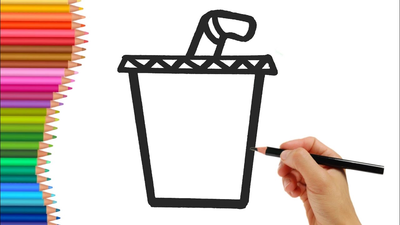 Drinking soda drawing,painting colour for kids,very easy drinking ...