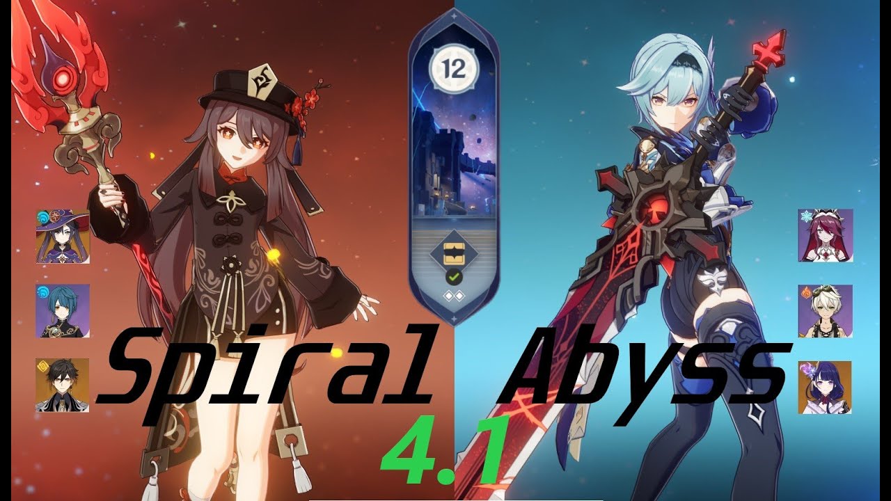 C1 Eula & C0 Hu Tao | Spiral Abyss | Genshin Impact 4.1 - YouTube