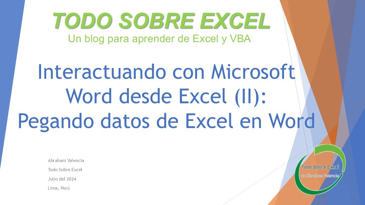 Interactuando con Microsoft Word desde Excel (II): Pegando datos de ...