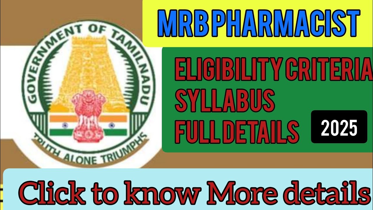 MRB PHARMACIST Syllabus Explanation video 💯🚨💥🔥 - YouTube