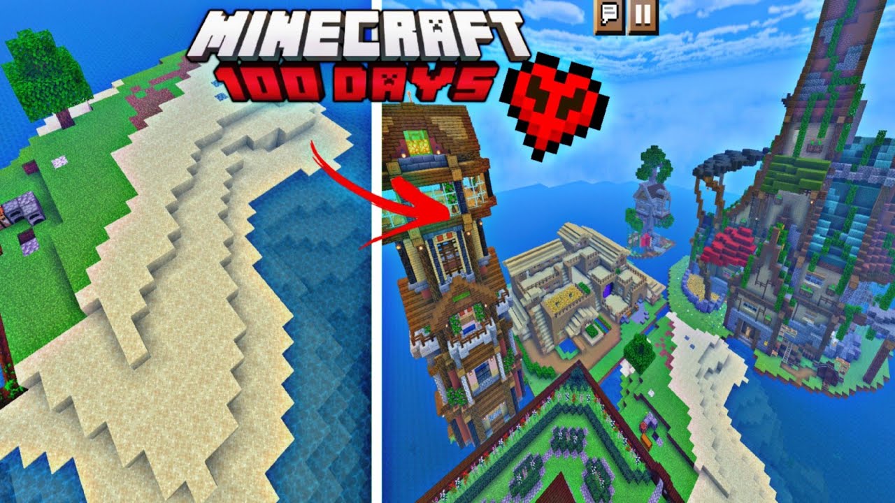 I Survived 100 Days On a SURVIVAL ISLAND |Surviving 100 Days Hardcore ...