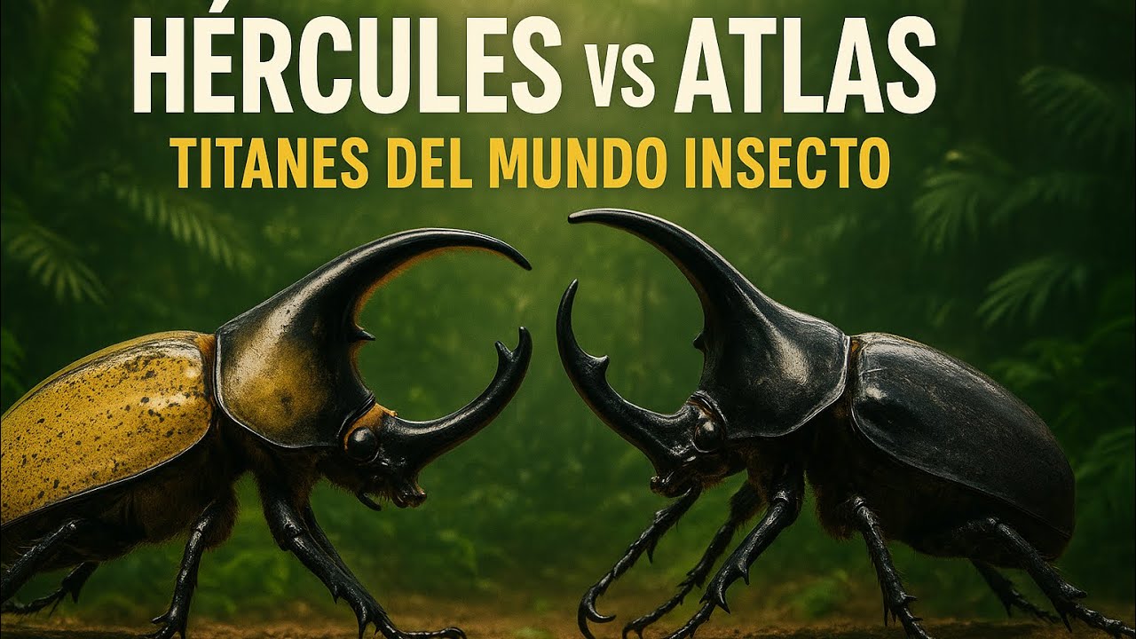 “Escarabajo Hércules vs Atlas 🪲 | El duelo de titanes de la selva ...