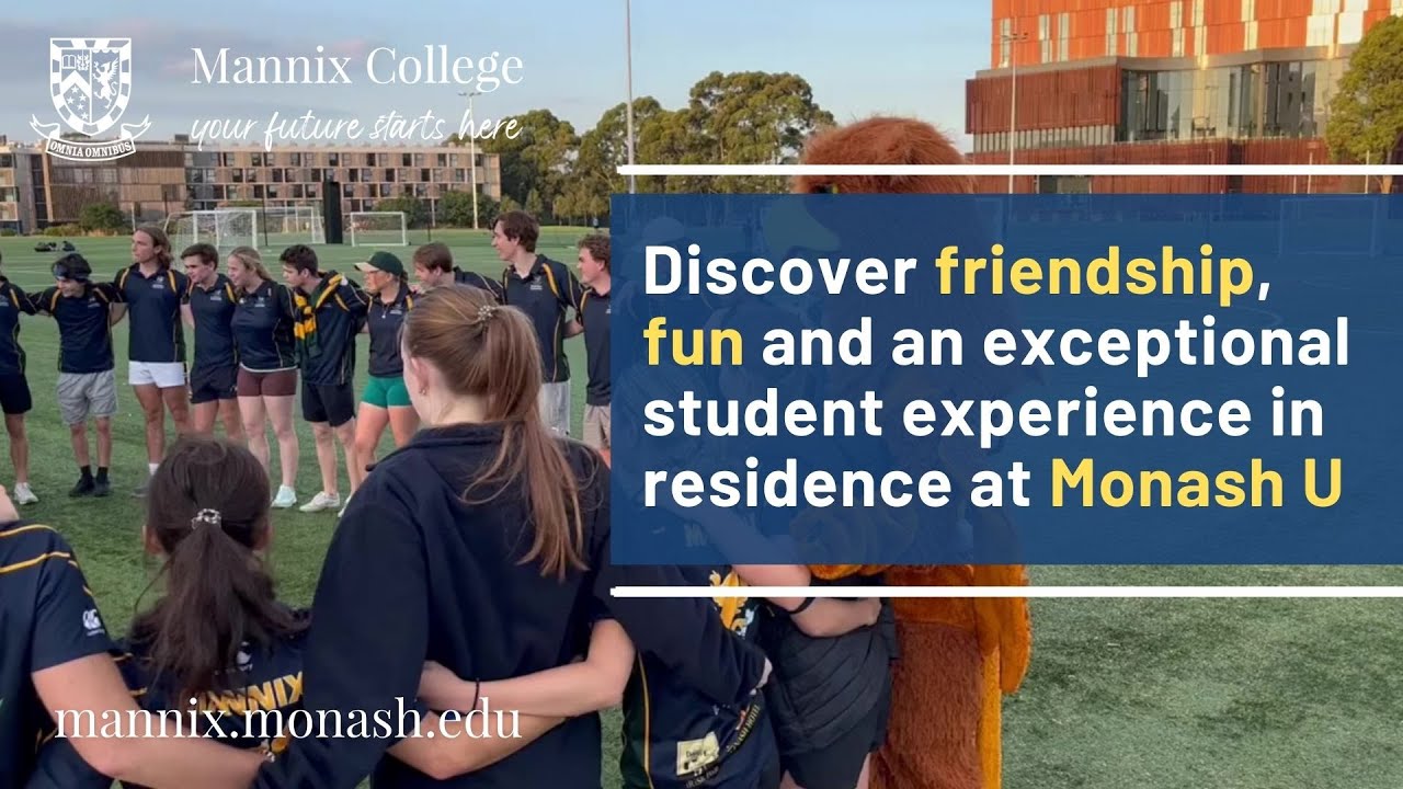 Mannix College - Friendship & fun at Monash University - YouTube