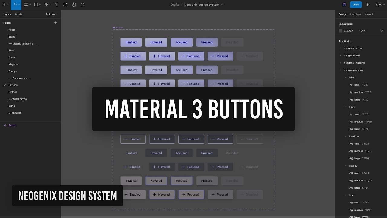 Buttons - Neogenix Design System - YouTube