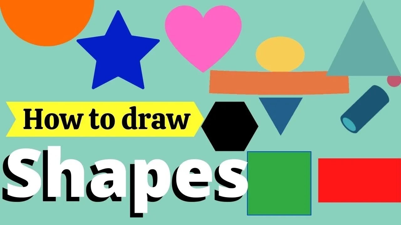How to draw shapes/How to Draw Basic Shapes/ Simple Drawing Tutorial ...