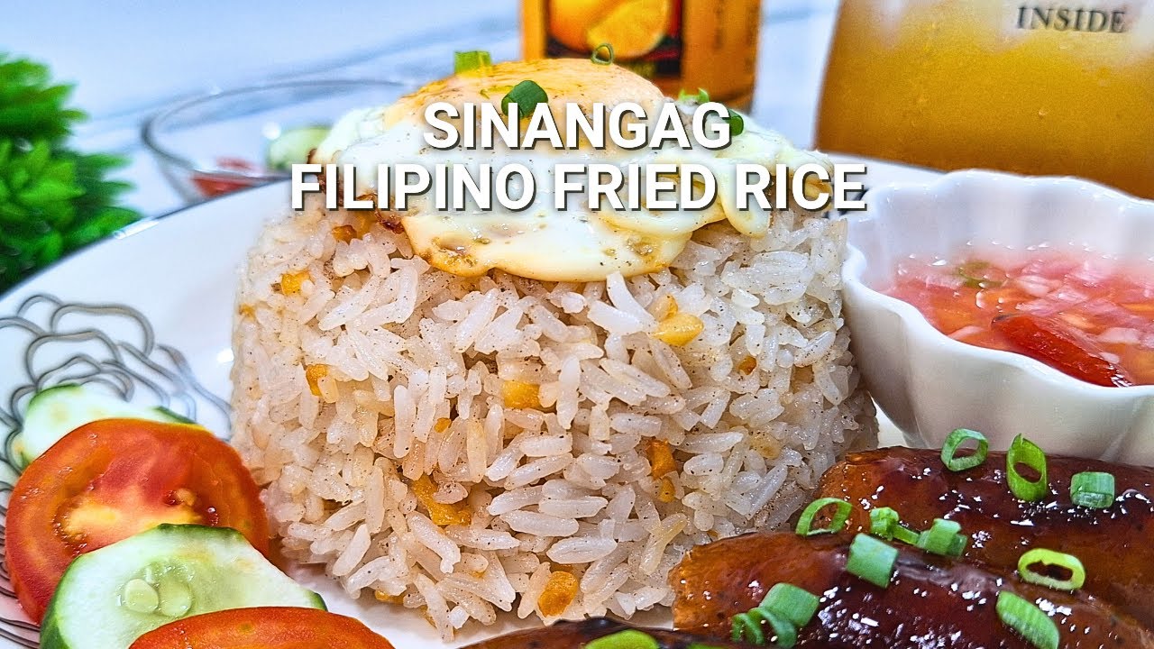 Sinangag ( Pinoy Garlic Fried Rice ) with Egg and Chorizo Recipe - YouTube