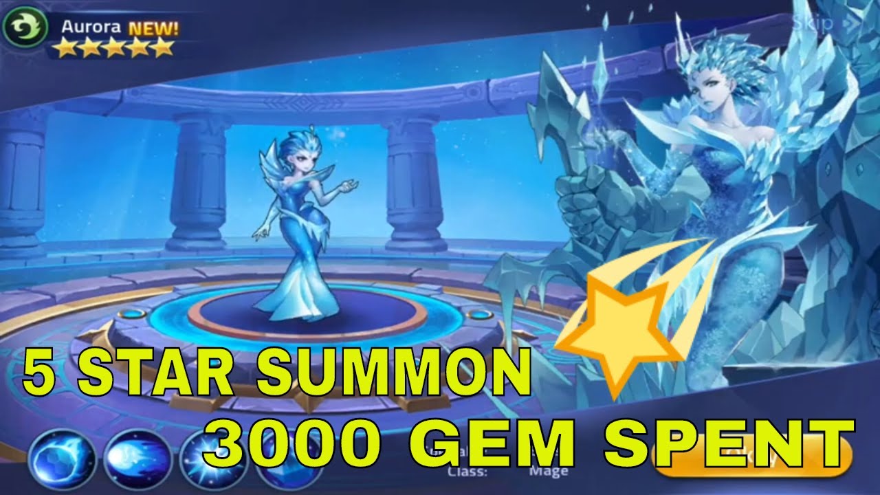 5 STAR SUMMON SPENT 3000 GEMS ON SUMMONINGS - MOBILE LEGENDS ADVENTURES ...
