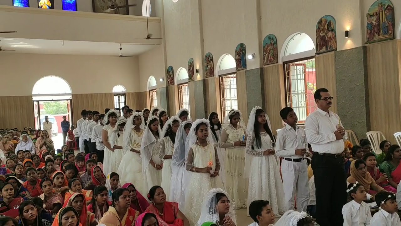 Diocese of Varanasi Confirmation sacrament Mughalsarai Church - YouTube