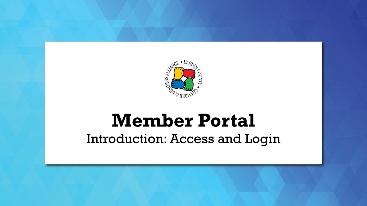 Alliance Member Portal Introduction: Access and Login (Member Portal ...