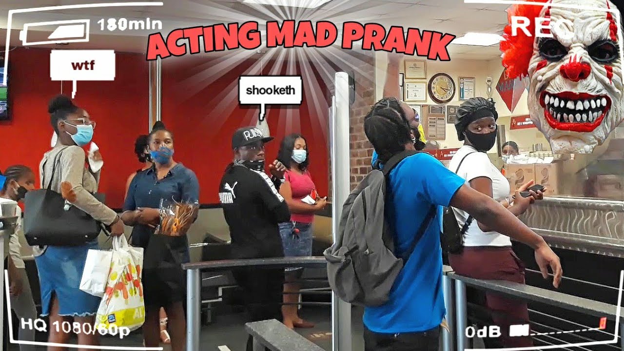 ACTING MAD IN PUBLIC PRANK (PART 3) AND SCARY MASK PRANK *HILARIOUS ...