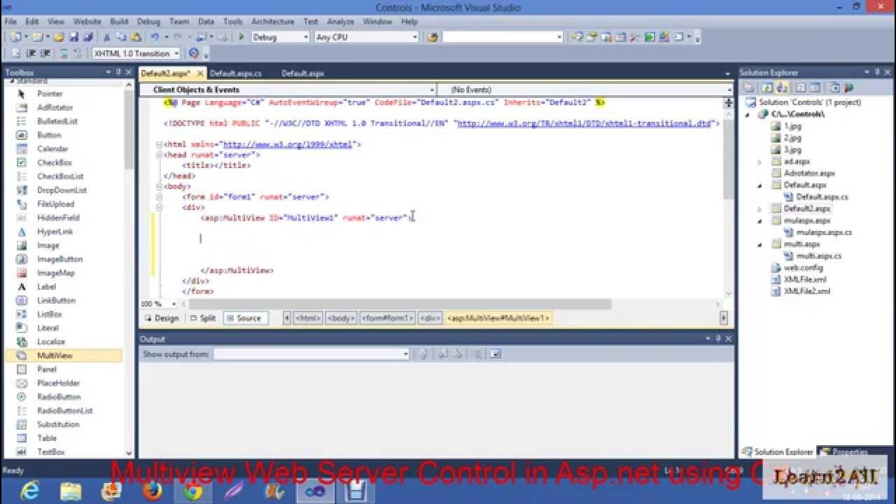 How to use Multiview Web server Control in ASP.net using C# ? - YouTube