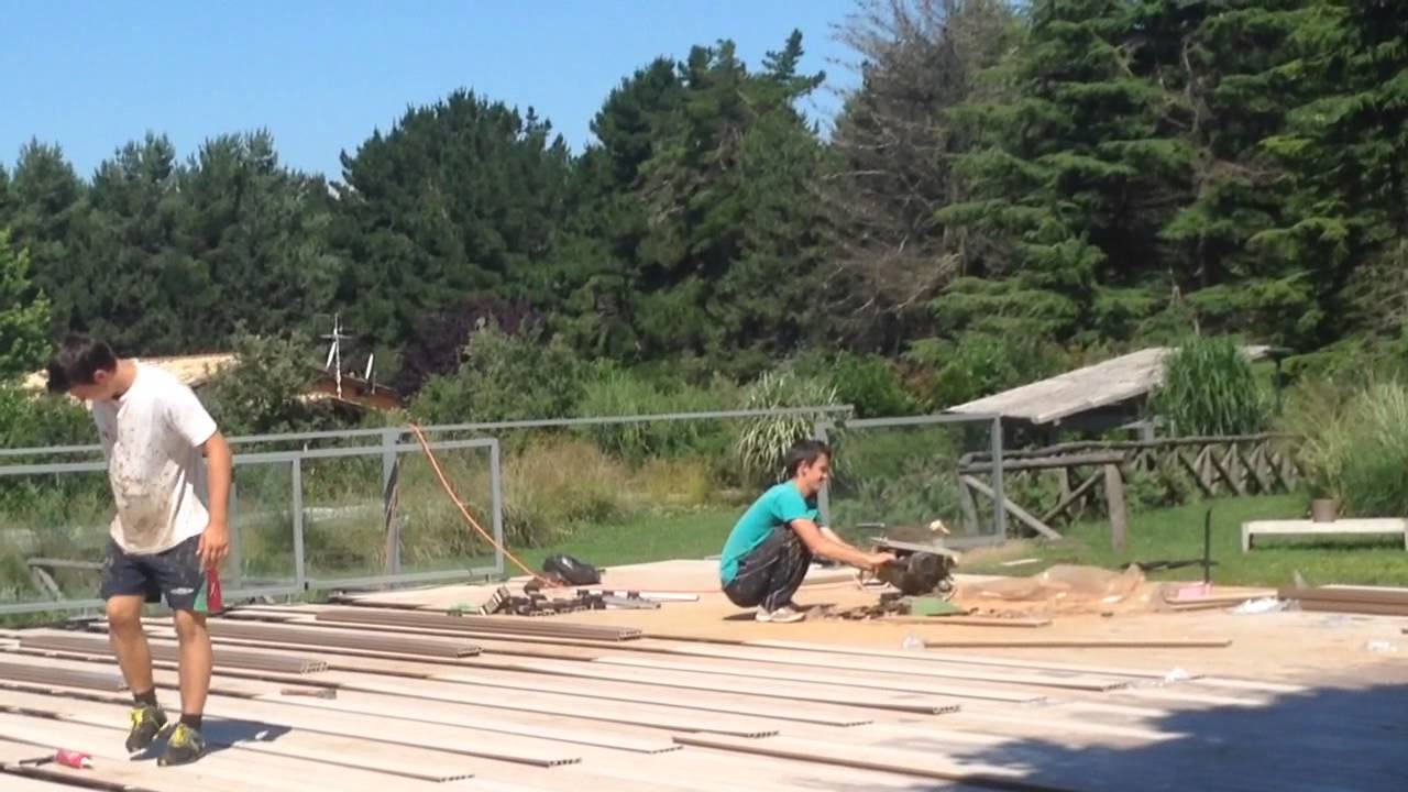 Decking EasyClick system installation - YouTube