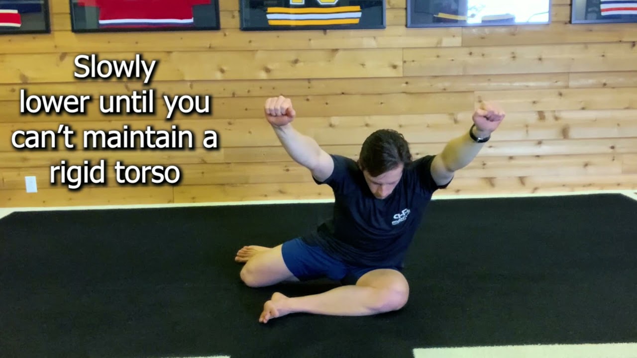 9090 Hip External Rotation Eccentrics arms overhead - YouTube